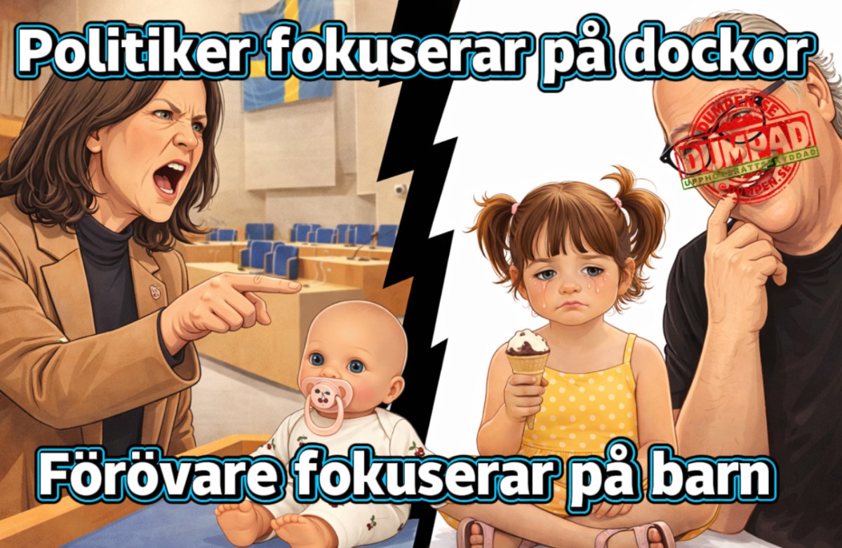 Politiker som räddar dockor men missar barn